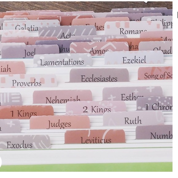Bible Tabs | Office | Bible Tabs Laminated Pink And Gray | Poshmark